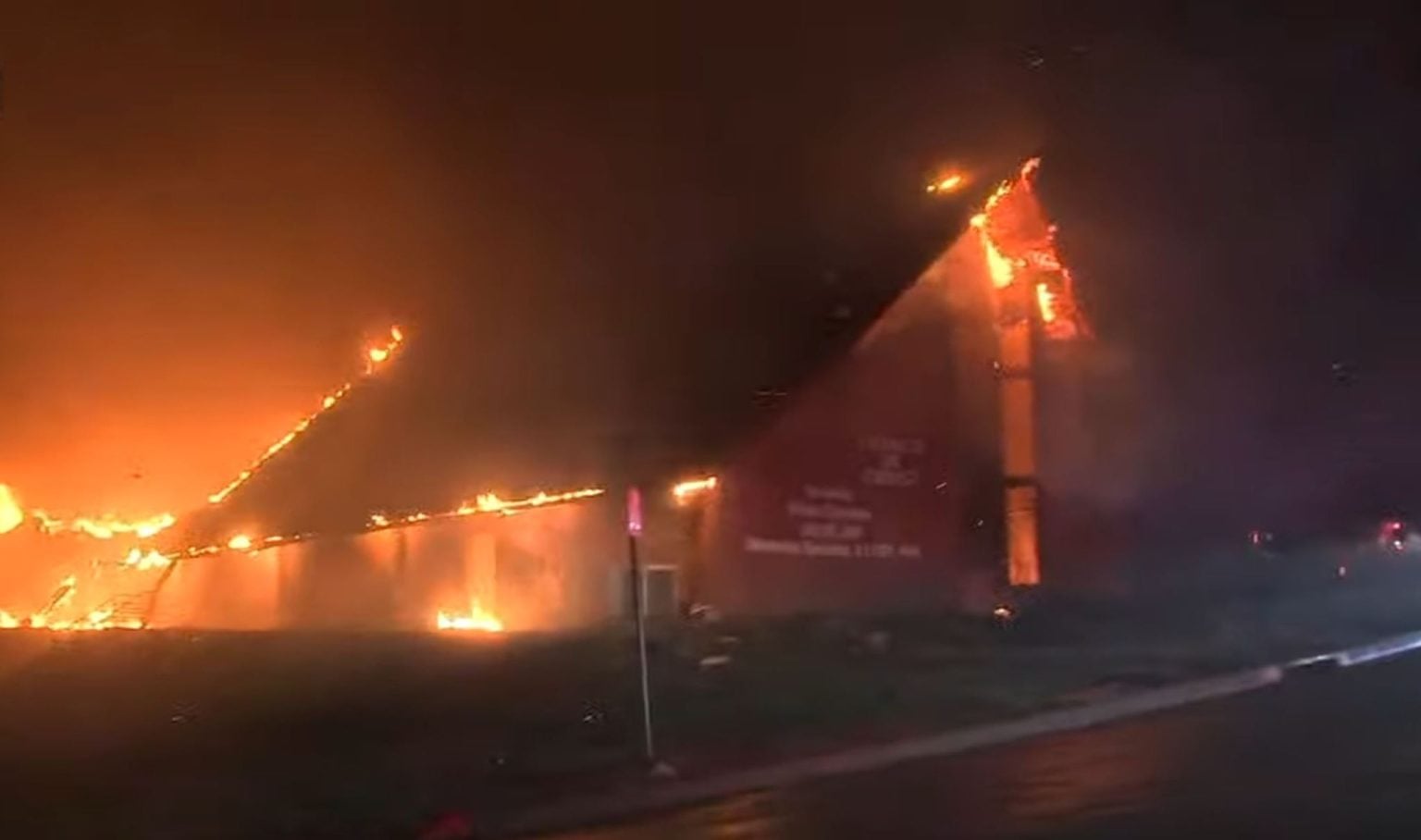 California church burns in wildfire outbreak - The Christian Chronicle